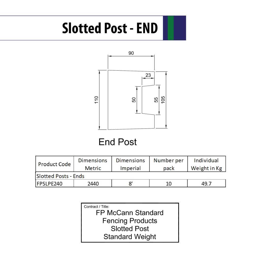 Concrete End Posts 8′ - Thomson Sawmills