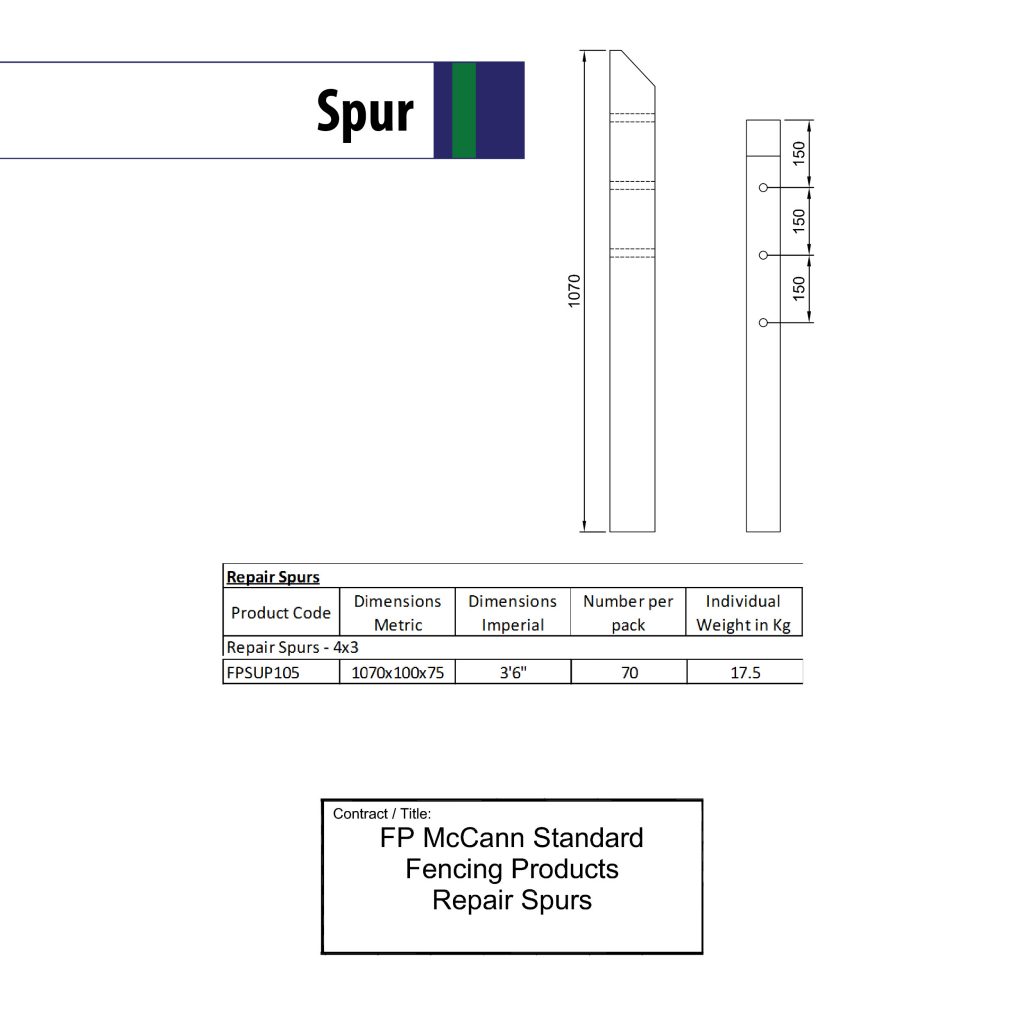 Concrete Spur Posts 3'6" - Thomson Sawmills